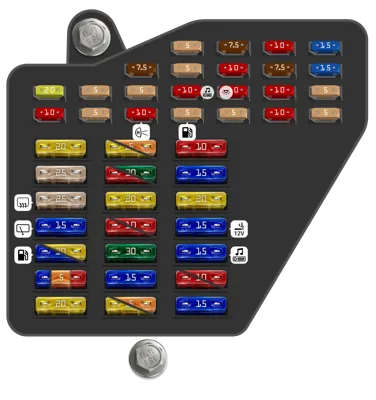2001 Facelift Audi A3 fuse box diagram - StartMyCar