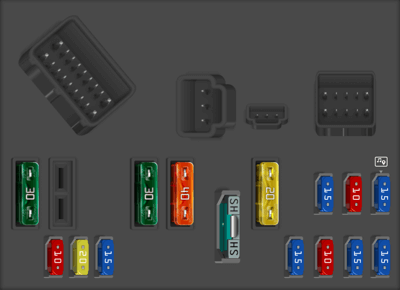 2004 Citroën C2 fuse box diagram - StartMyCar