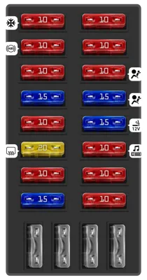 2002 Hyundai Accent 1st Gen Cigarette lighter fuse - StartMyCar