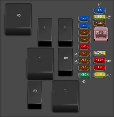 2005 Lexus LS 430 fuse box diagram - StartMyCar