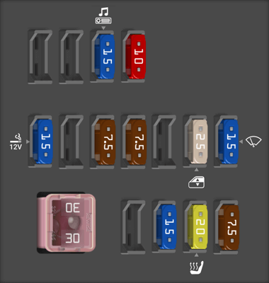 2019 Mazda Mazda2 fuse box diagram - StartMyCar