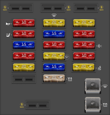 1998 Mitsubishi Express fuse box diagram - StartMyCar