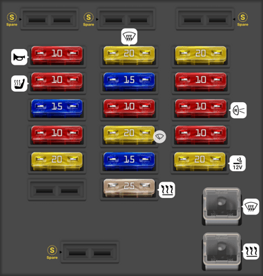2008 Mitsubishi Express fuse box diagram - StartMyCar