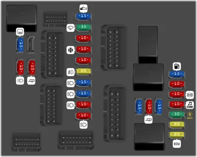 2011 Nissan Frontier D40 fuse box diagram - StartMyCar