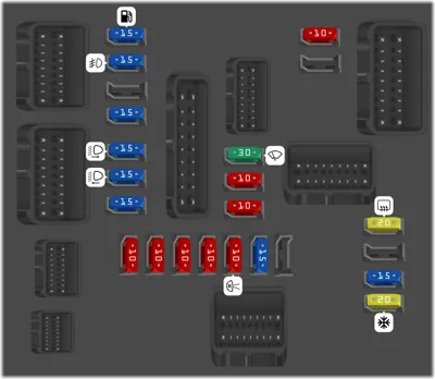 2023 Nissan Frontier Crew Cab Sv fuse box diagram - StartMyCar