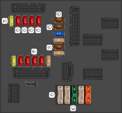 2007 Renault Scenic fuse box diagram - StartMyCar