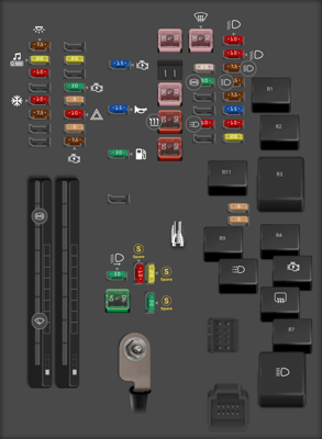 2016 Diesel 1.6l Toyota Auris Air conditioning fuse - StartMyCar