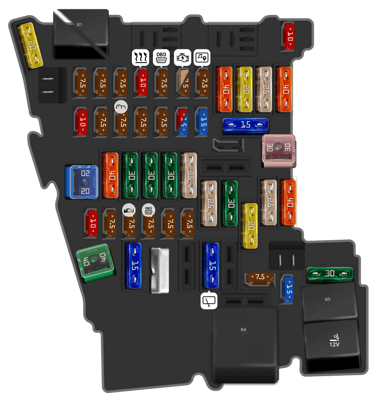 2018 Volkswagen T-Roc fuse box diagram - StartMyCar