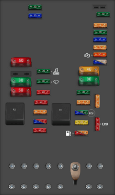 2012 Volkswagen Touran fuse box diagram - StartMyCar