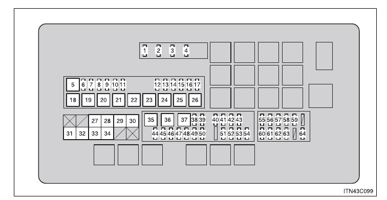 2008 Toyota Land Cruiser fuse box diagram - StartMyCar
