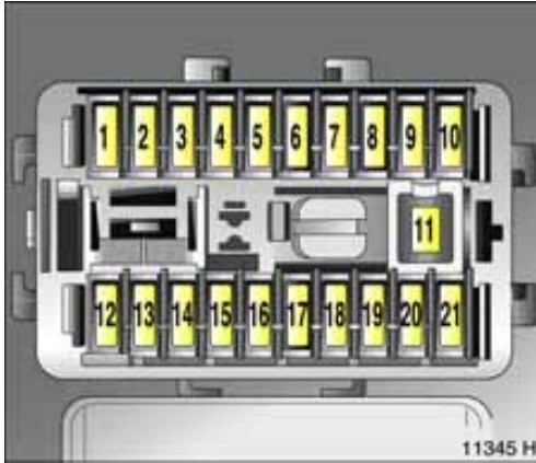 2001 Opel Agila fuse box diagram - StartMyCar